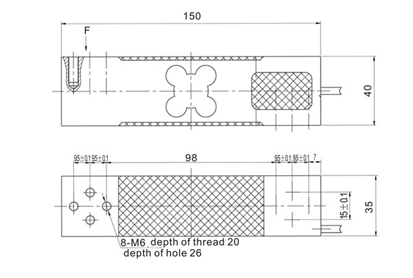 High Accuracy Single Point Load Cell , Aluminum Beam Type Load Cell